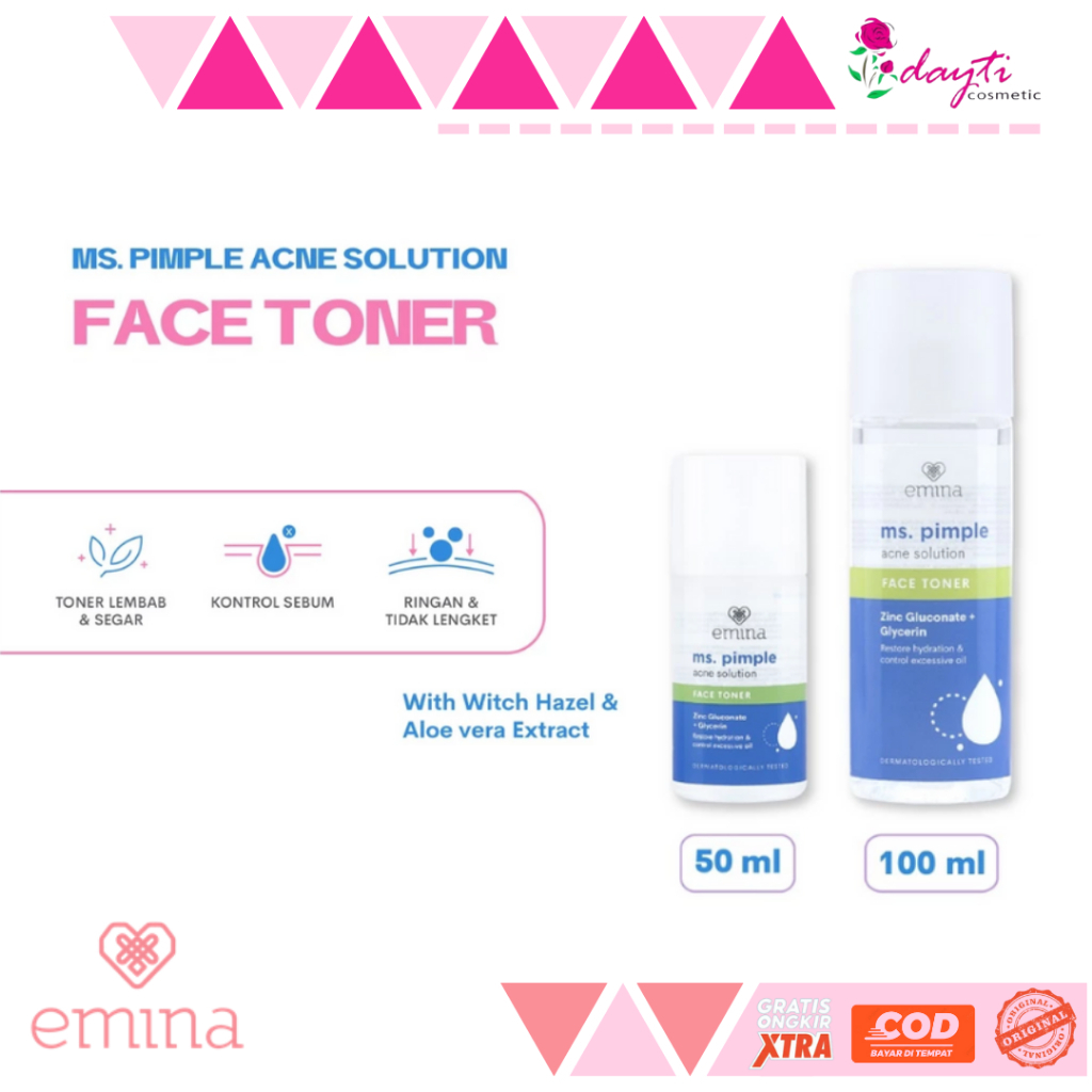 Jual Emina ms pimple acne solution face toner | Shopee Indonesia