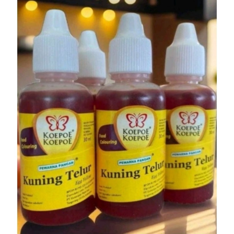 Jual koepoe pewarna pangan kuning telur 30 ml | Shopee Indonesia