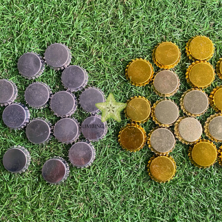 Jual Kempyeng Tutup Botol 5pcs Crown Cap Warna Emas Perak Tutup Botol ...