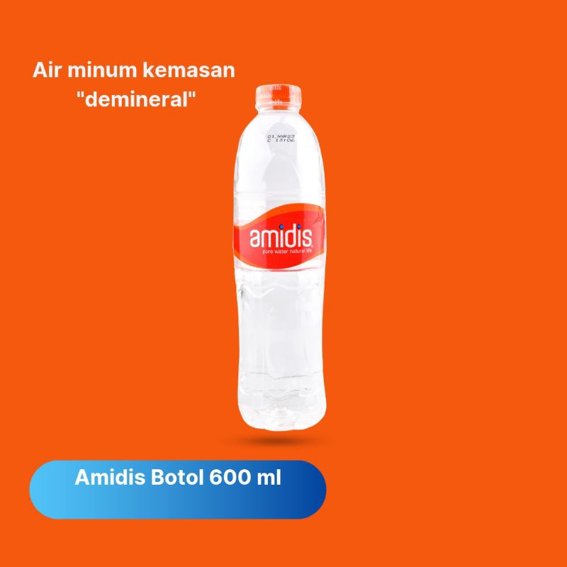 Jual Amidis Botol 600 ml (satuan)Air Minum Kemasan Demineral | Shopee Indonesia