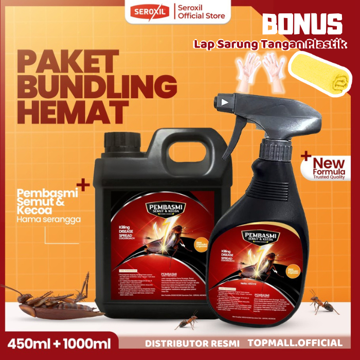 Jual SEROXIL Racun Obat Pembasmi Anti Semut Kecoa Ampuh 1 Liter Dan ...