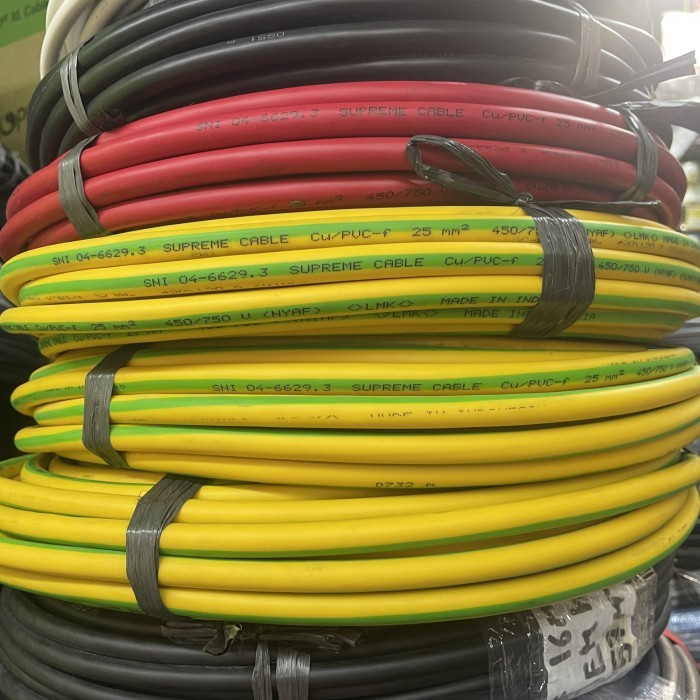 Jual KABEL SERABUT NYAF 25MM SUPREME / KABEL GROUNDING NYAF 1X25 MM | Shopee Indonesia