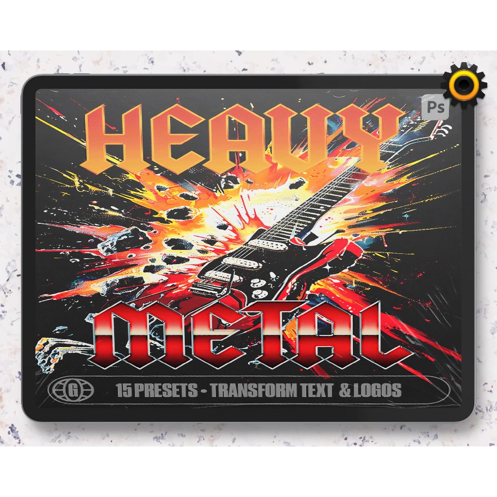 Jual Photoshop Text Style - Heavy Metal Text Styles Pack (Vol. 2 ...