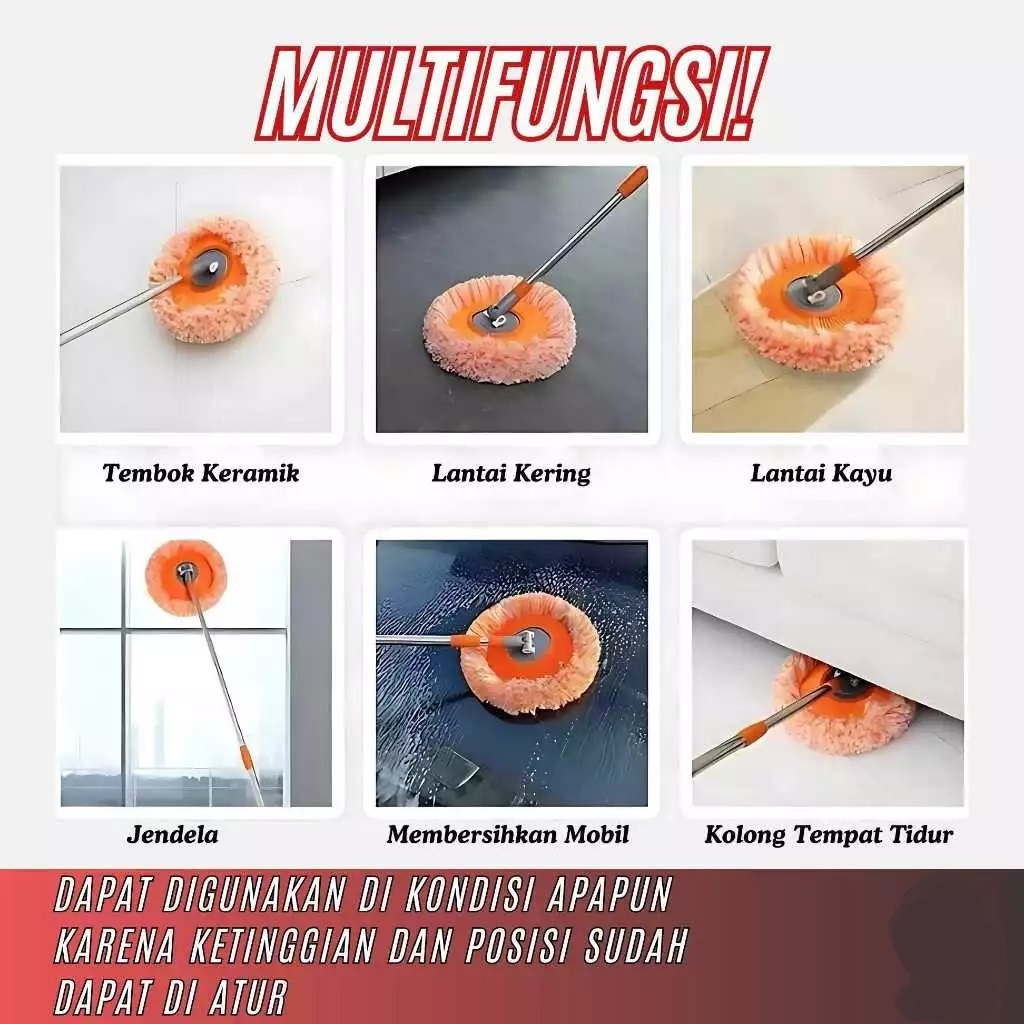 Jual Alat Bunga Matahari Sapu Plafon Pembersih Rumah 1set Pel Lantai ...