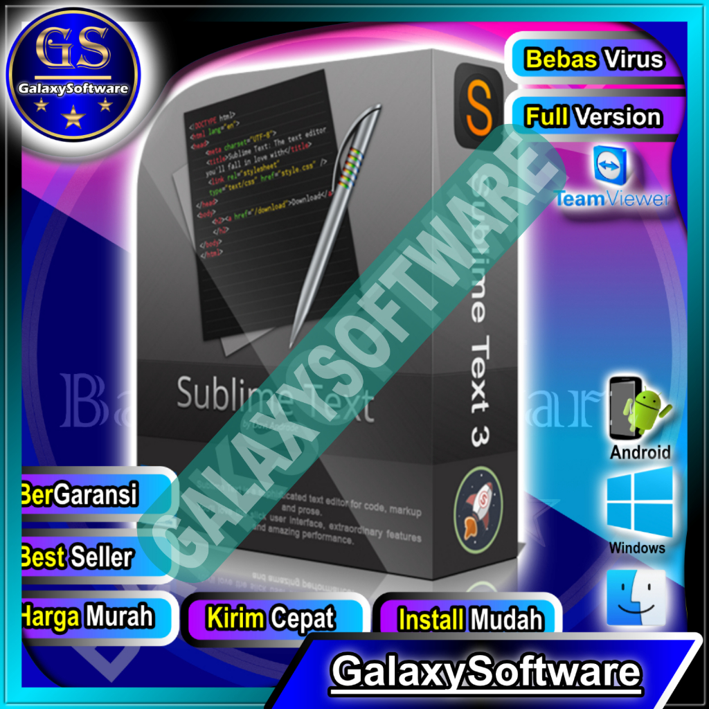 Jual Sublime Text 4 Build 4175 2024 windows Full Version - GalaxySoftware | Shopee Indonesia
