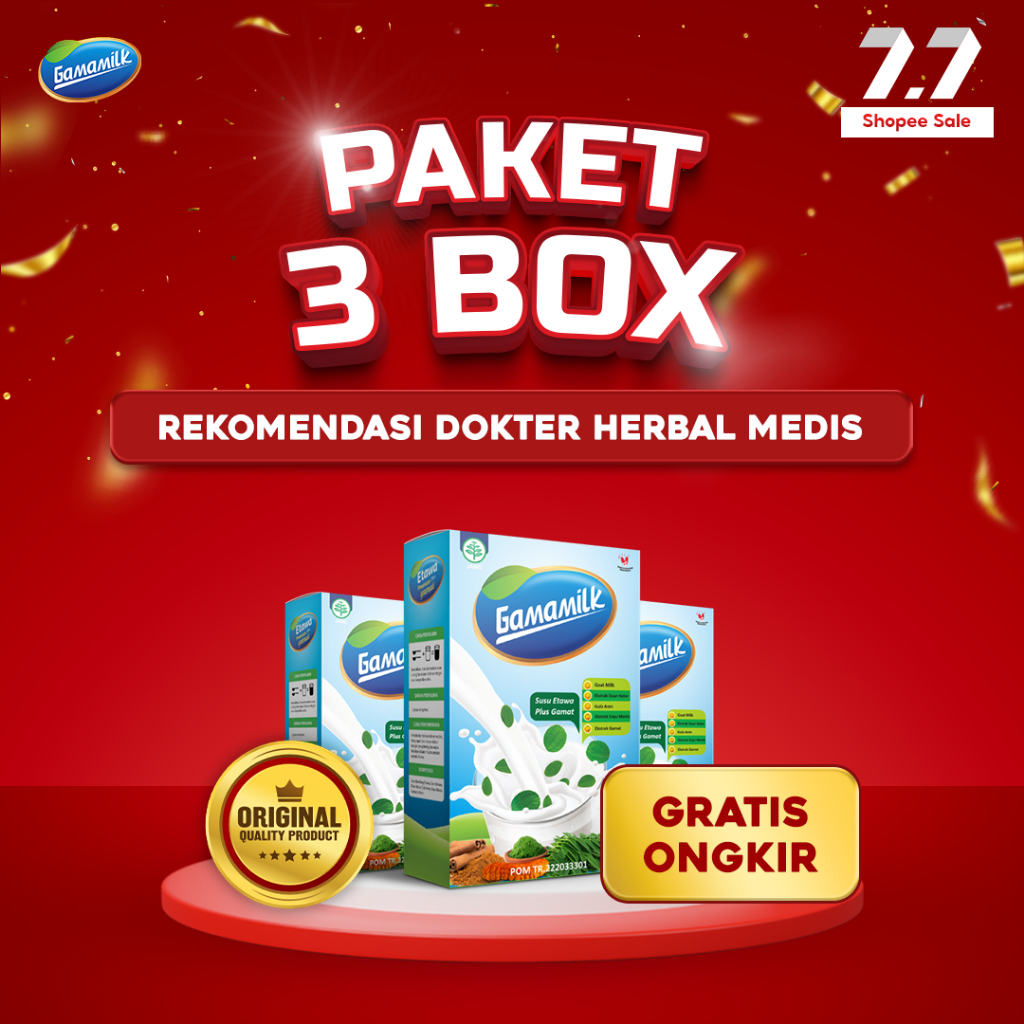 Jual (3 BOX) GAMAMILK - Susu Etawa Ekstrak Daun Kelor membantu ...