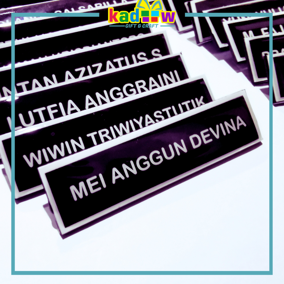 Jual Name Tag Magnet Custom Nama | Papan Nama Dada | Nametag Akrilik ...