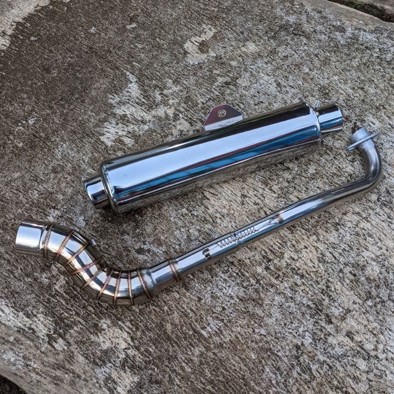 Jual Standard Canister open pipe (CKD) 51mm for Wave 100 110 125 Xrm ...