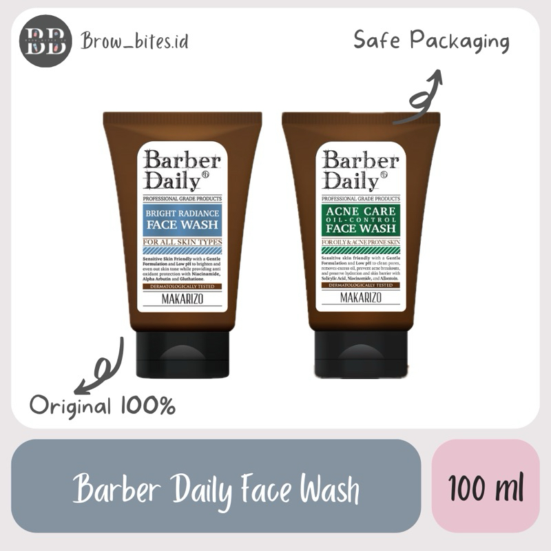 Jual New Barber Daily Acne Care & Oil Control Face Wash 100 ml Makarizo ...
