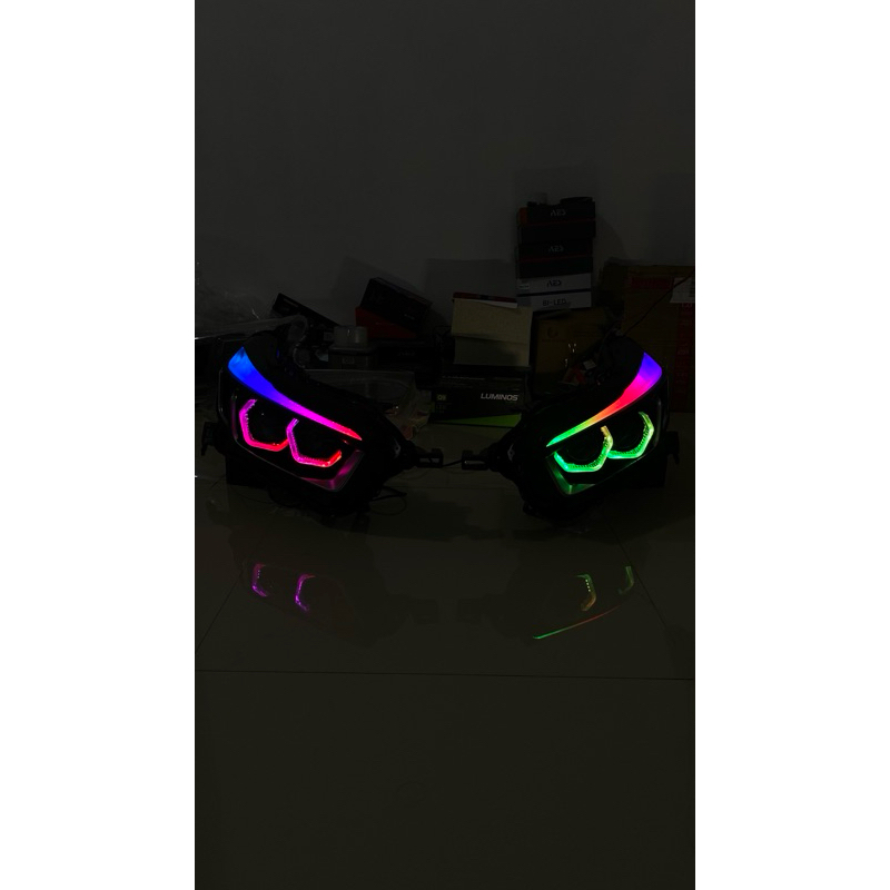 Jual Headlamp brio mobilio 2018-2025 custom double biled rgb matrix ...