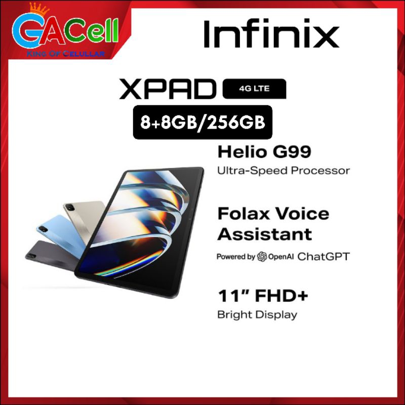 Jual Infinix Xpad 4G LTE RAM 16(8+8) Internal 256GB | Shopee Indonesia