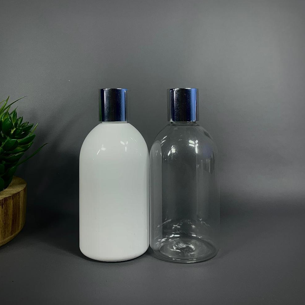 Jual Botol Disc-top 250 Ml / Botol Pet 250 Ml OVAL - Tutup Press-top Alumunium Silver / Botol ...