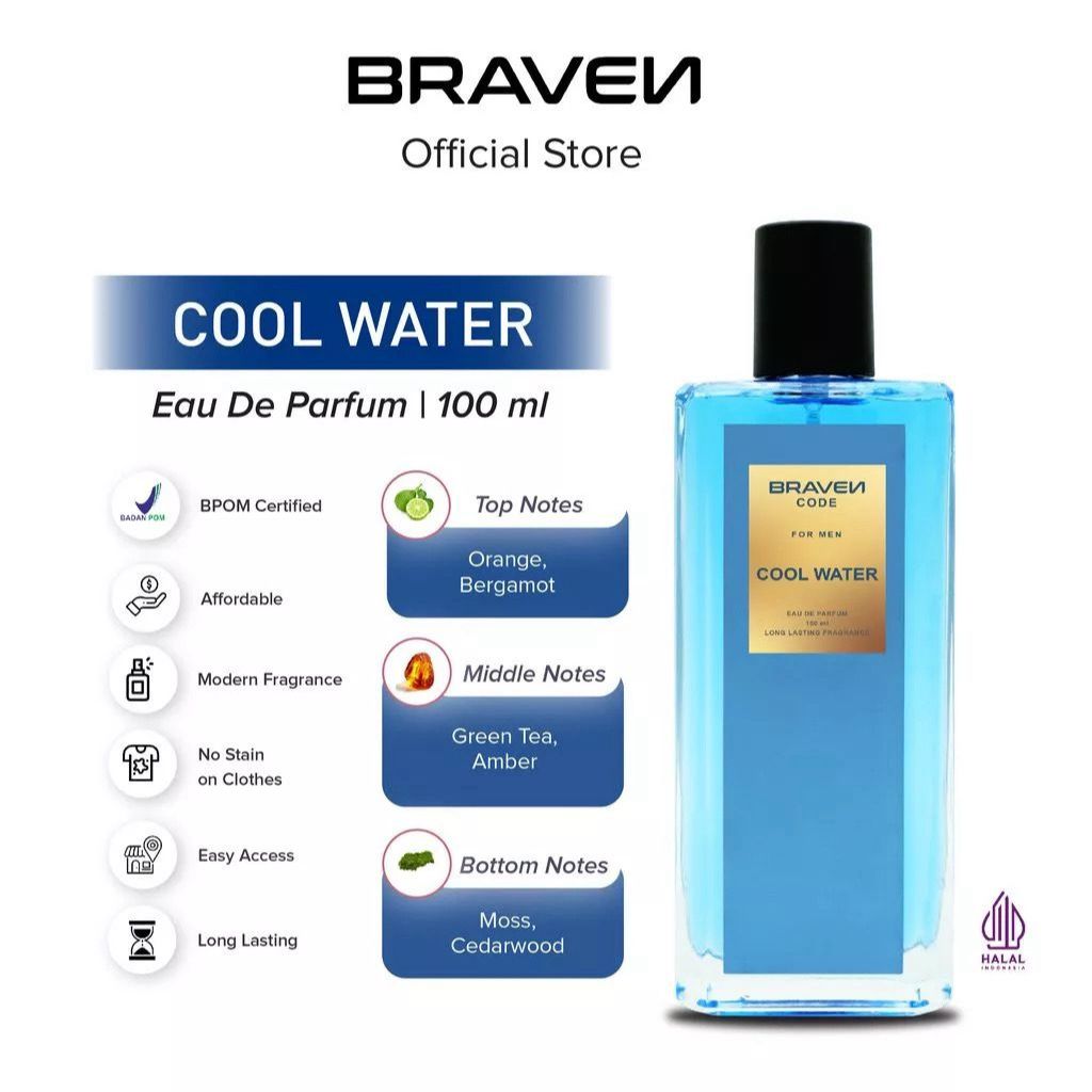 Jual Braven Code EDP Cool Water 100 ML | Shopee Indonesia