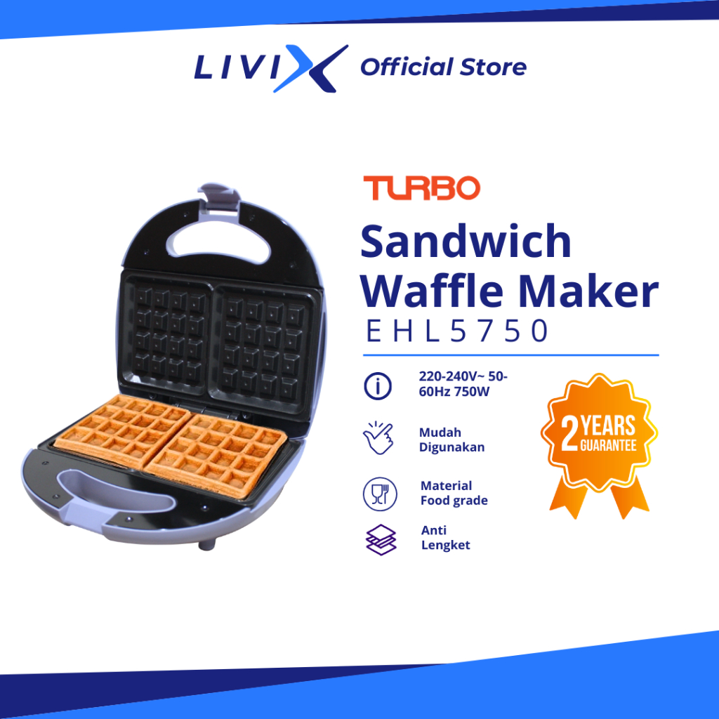 Jual TURBO Sandwich Waffle Maker EHL5750 | Shopee Indonesia