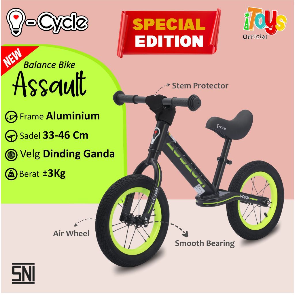 Jual Balance Bike ICYCLE ( Assault Special Edition ) Push Bike | Sepeda ...