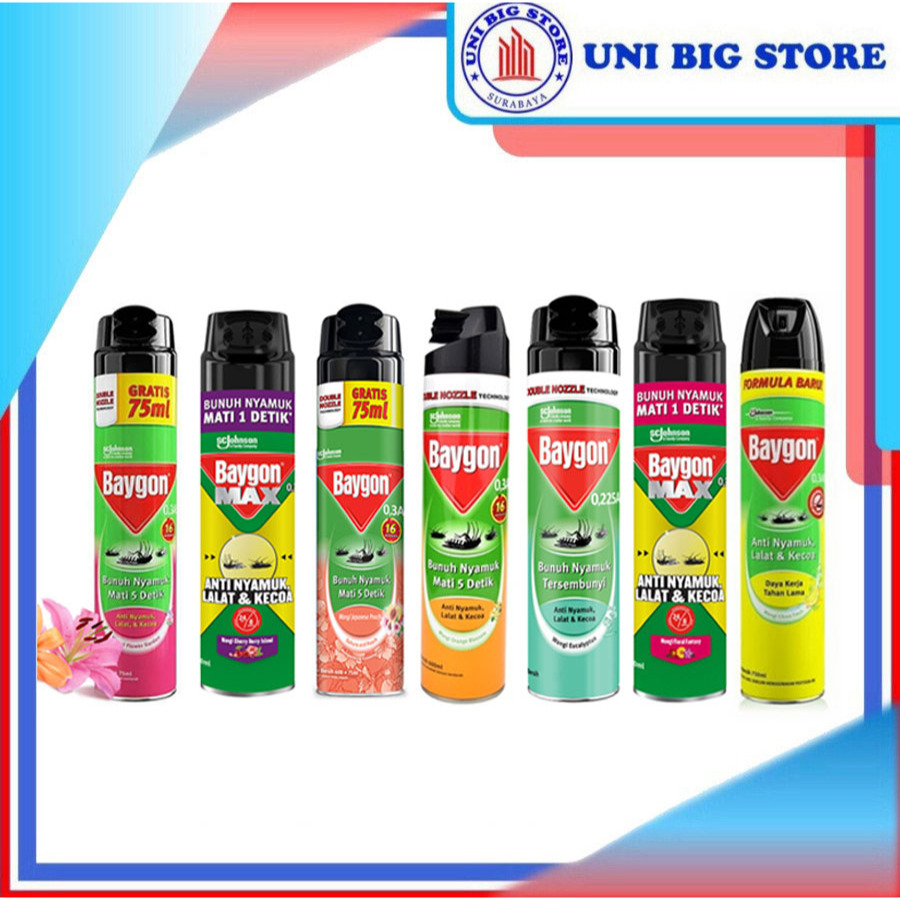Jual Baygon Aerosol Obat Nyamuk Semprot Sakura Peach | Flower Garden ...
