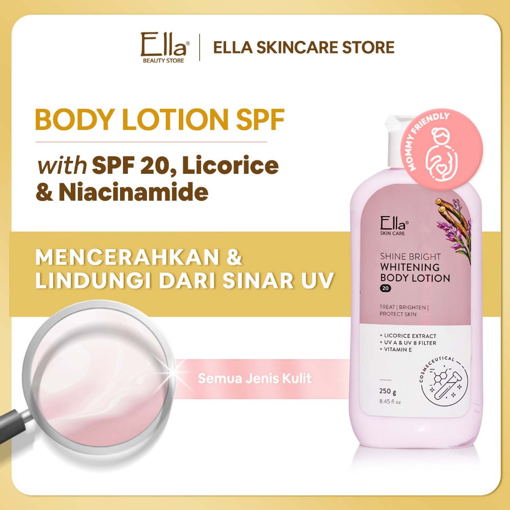 Jual Ella Skincare Whitening Body Lotion ORIGINAL with Licorice Extract ...