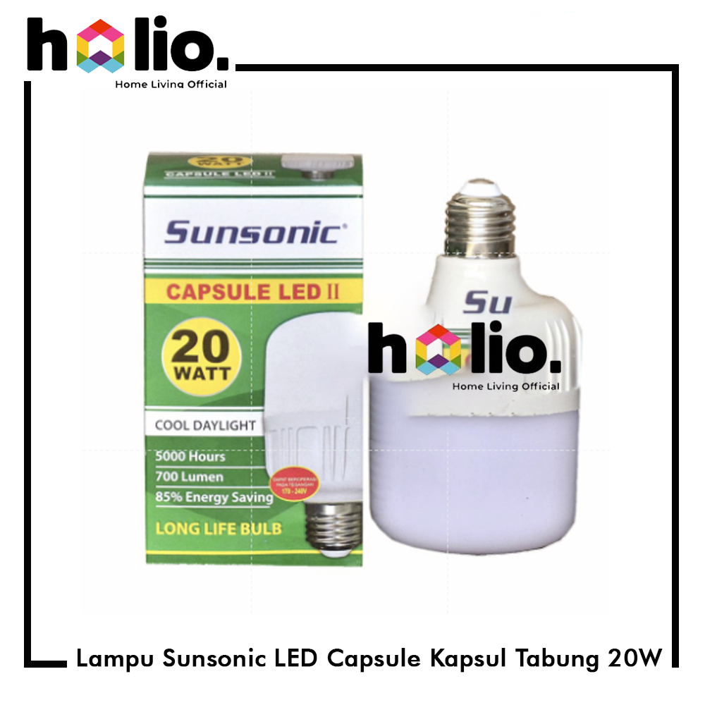 Jual Lampu Sunsonic LED Capsule Kapsul Tabung 20W 20 Watt Cahaya Putih - SUPER LED | Shopee ...
