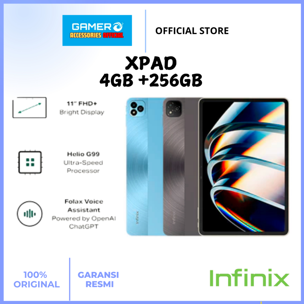 Jual Infinix XPad 4/256GB - Mediatek Helio G99 - 11" 90Hz FHD+ - 7000 ...