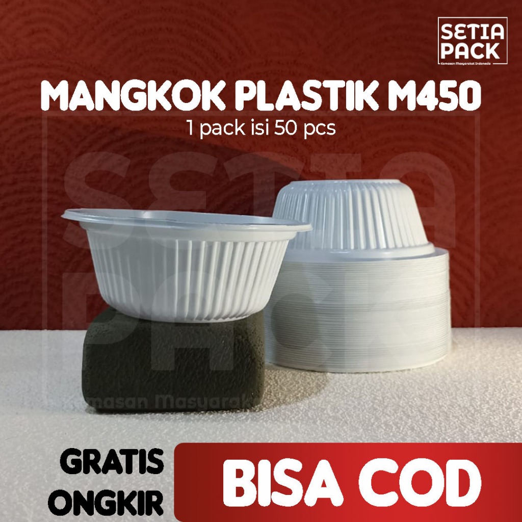 Jual Mangkok Plastik 50pcs Mangkuk Bakso Mi Mie Ayam Seblak | Shopee ...
