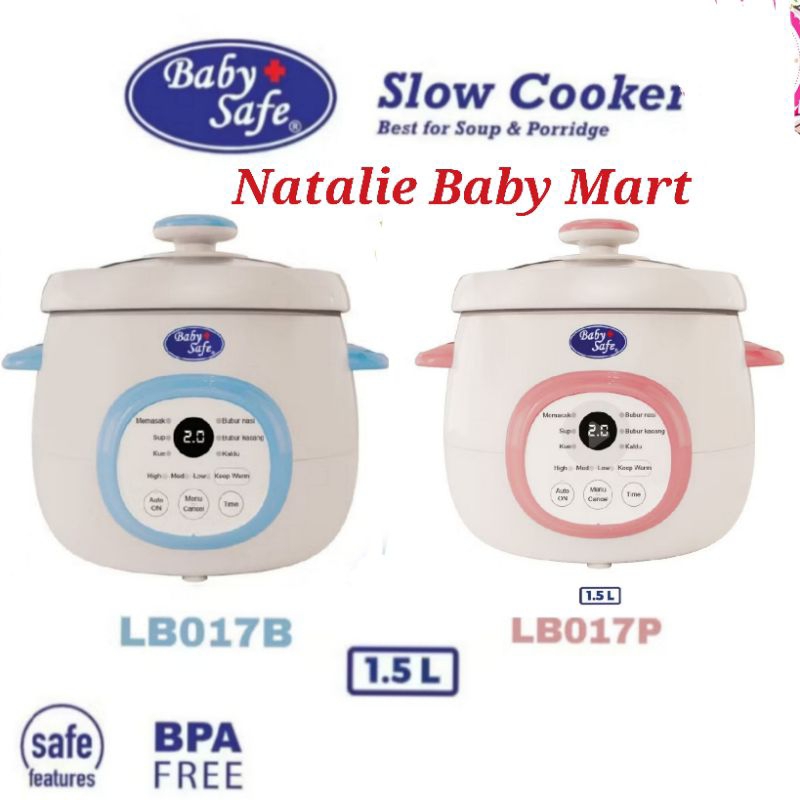 Jual BABY SAFE Slow Cooker 1,5liter LB017 WAJIB BUBBLE | Shopee Indonesia