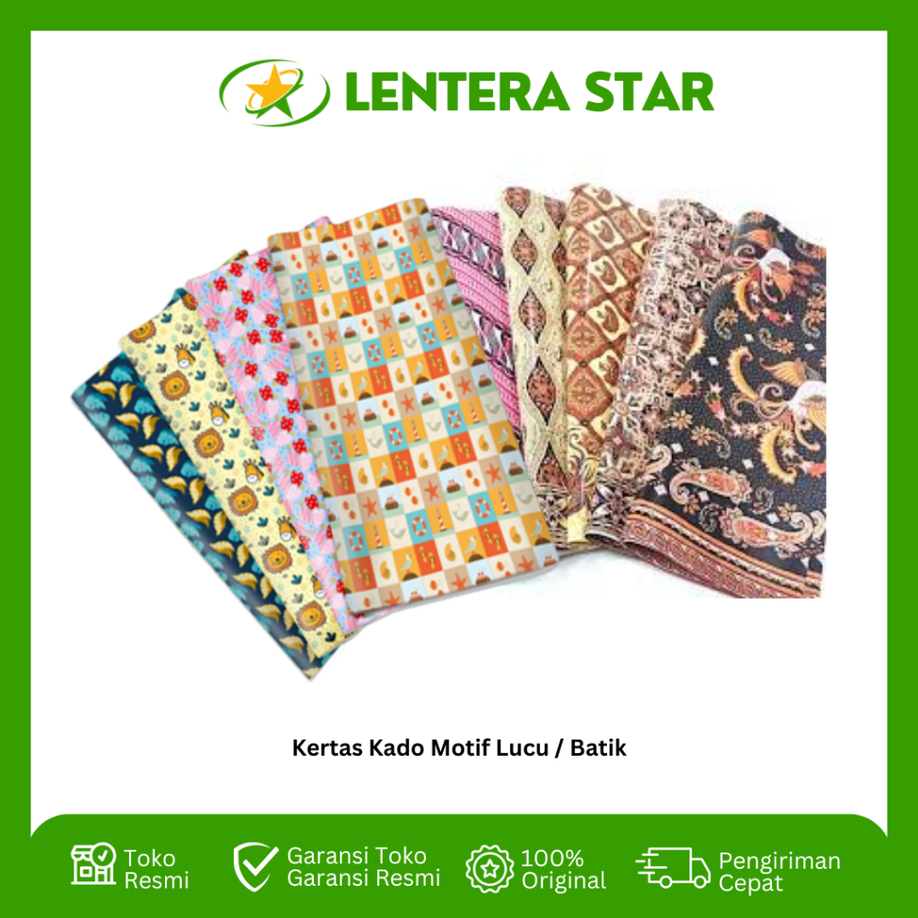 Jual Kertas Kado Motif Lucu / Batik untuk Hadiah (Kertas Only) | Shopee ...