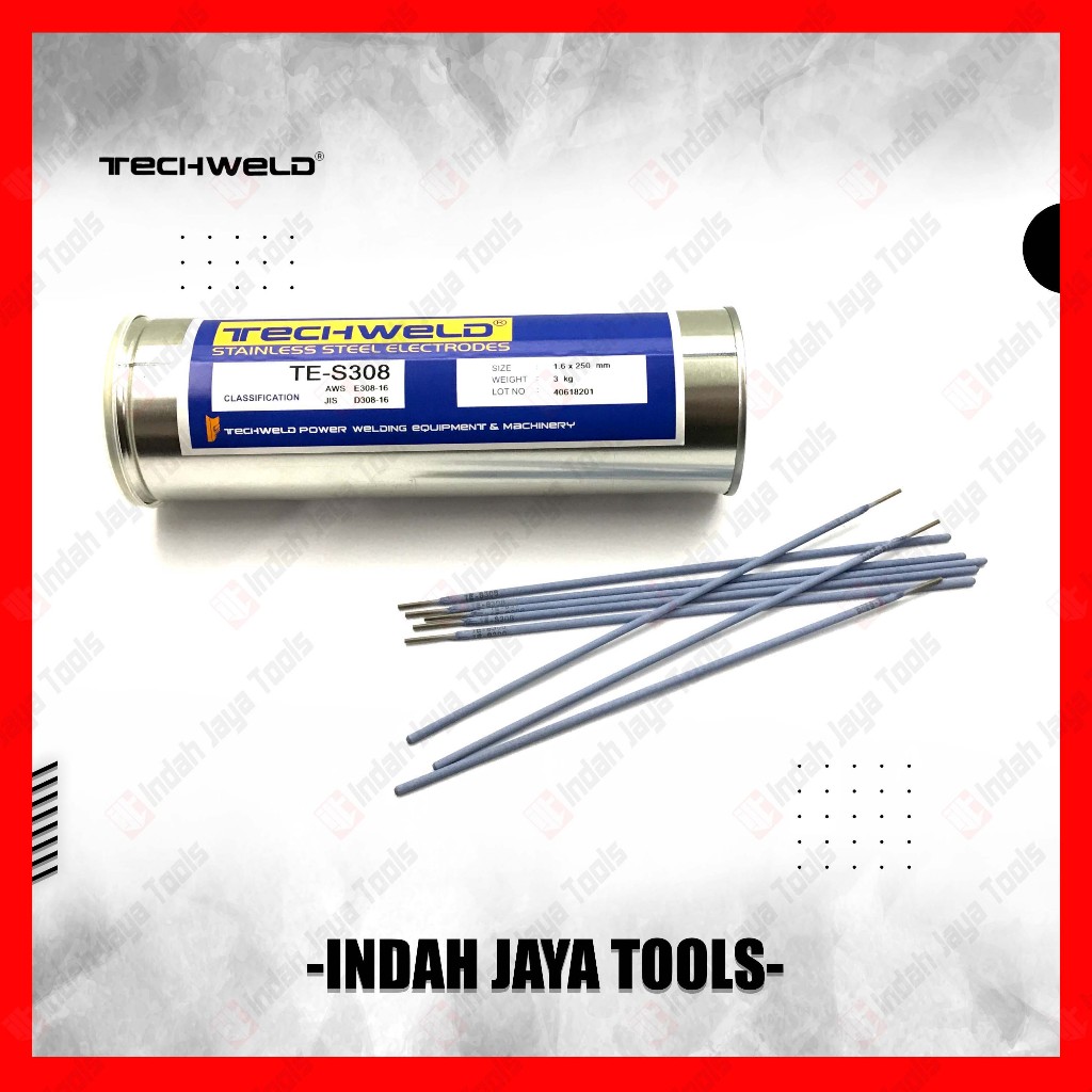 Jual TECHWELD TE-S308 Kawat Las STAINLESS 1.6 2.0 x 250 mm - Stenlis ...