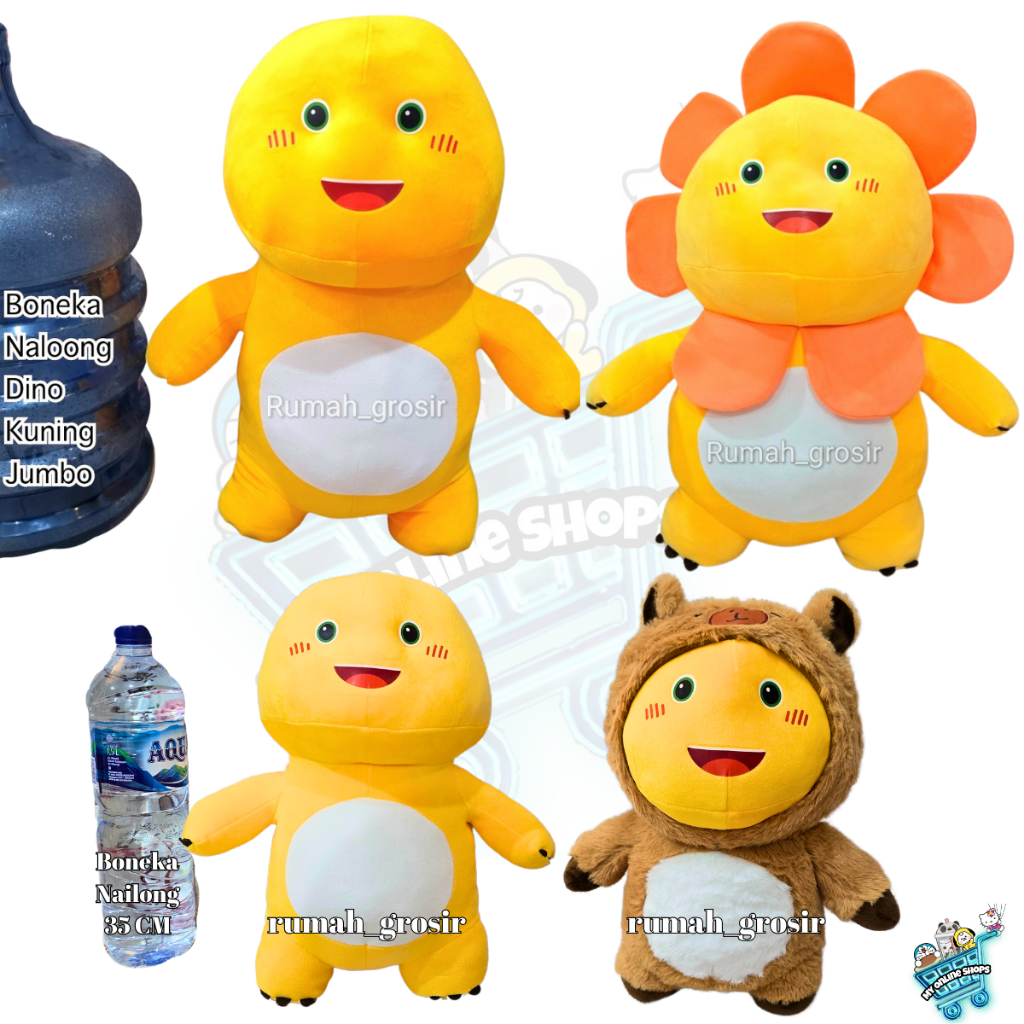 Jual Boneka Naloong Nailong Nalong Dino Kuning Plush Yellow Dinosaurus ...