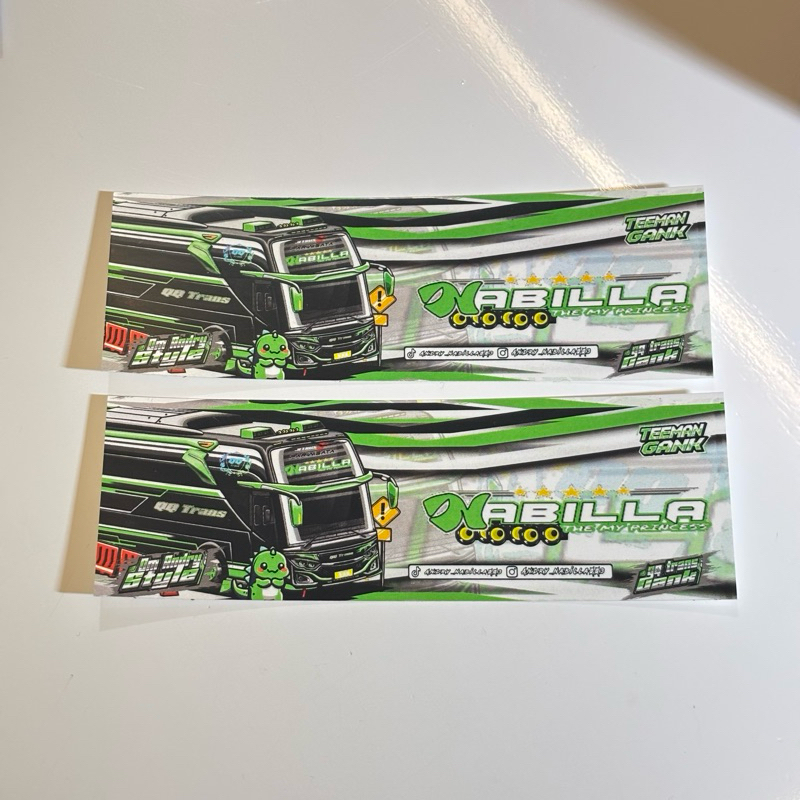 Jual STIKER BUS ARTIS NABILLA & WINSPECTOR Ori 1 plastik isi 2pcs ...