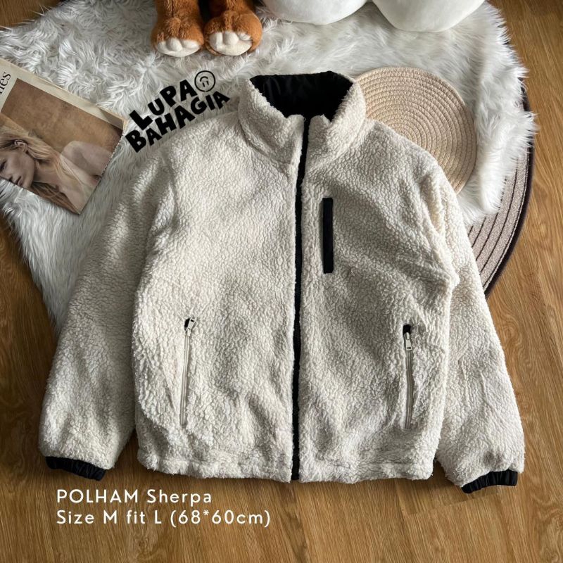 Jual POLHAM Artic Explorer Fleece Puffer Sherpa Jaket size M fit L ...