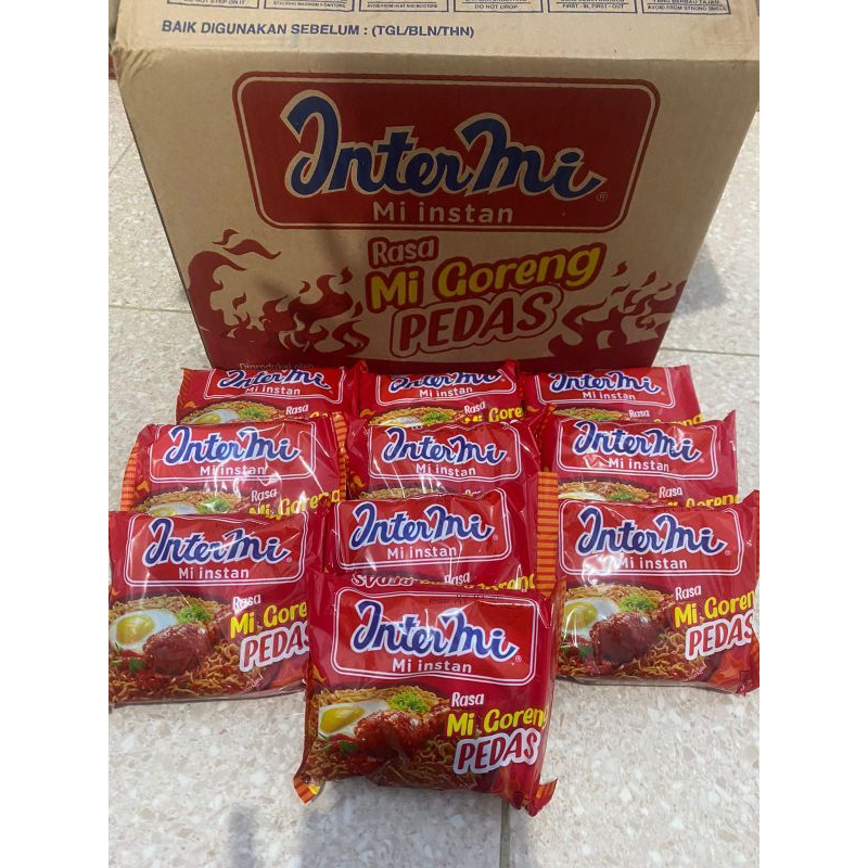 Jual [1 Dus isi 40] Intermie goreng pedas 1 dus isi 40 Pc 60 gr ...