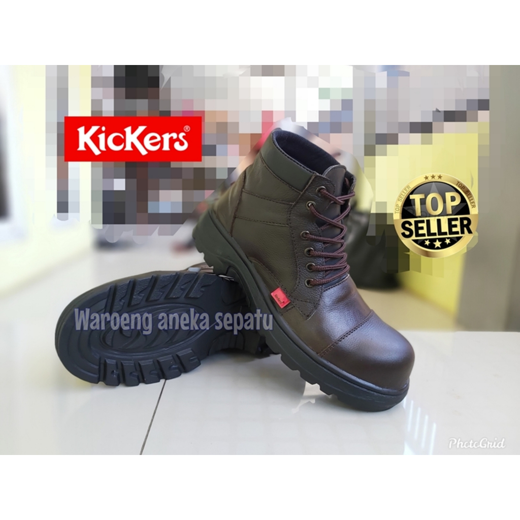 Jual Sepatu Boots Kulit Asli Kickers Pria Sepatu Touring Kerja Kator ...