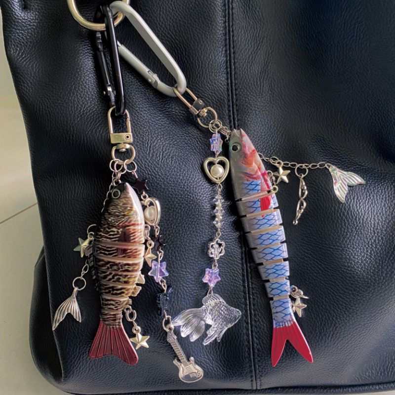 Jual Fish Keychain | Bagcharms | trinkets| Carabiner | gantungan kunci ...