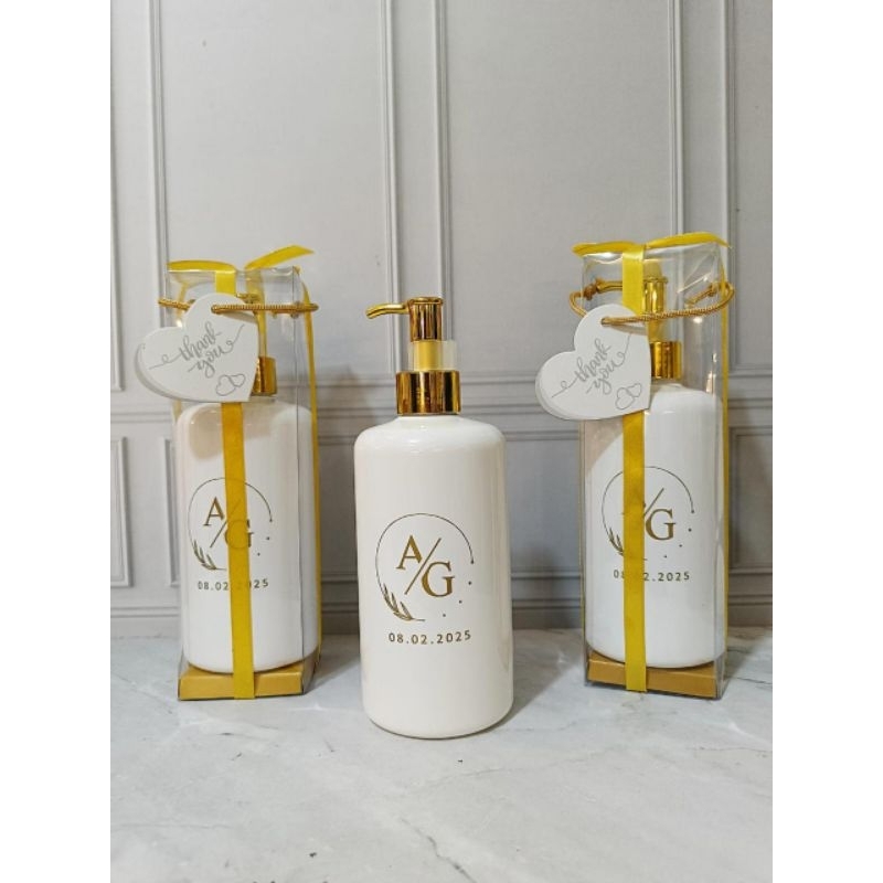 Jual SOUVENIR BOTOL SABUN CAIR POMP 500ML GRATIS CETAK CUSTOM NAMA LOGO ...