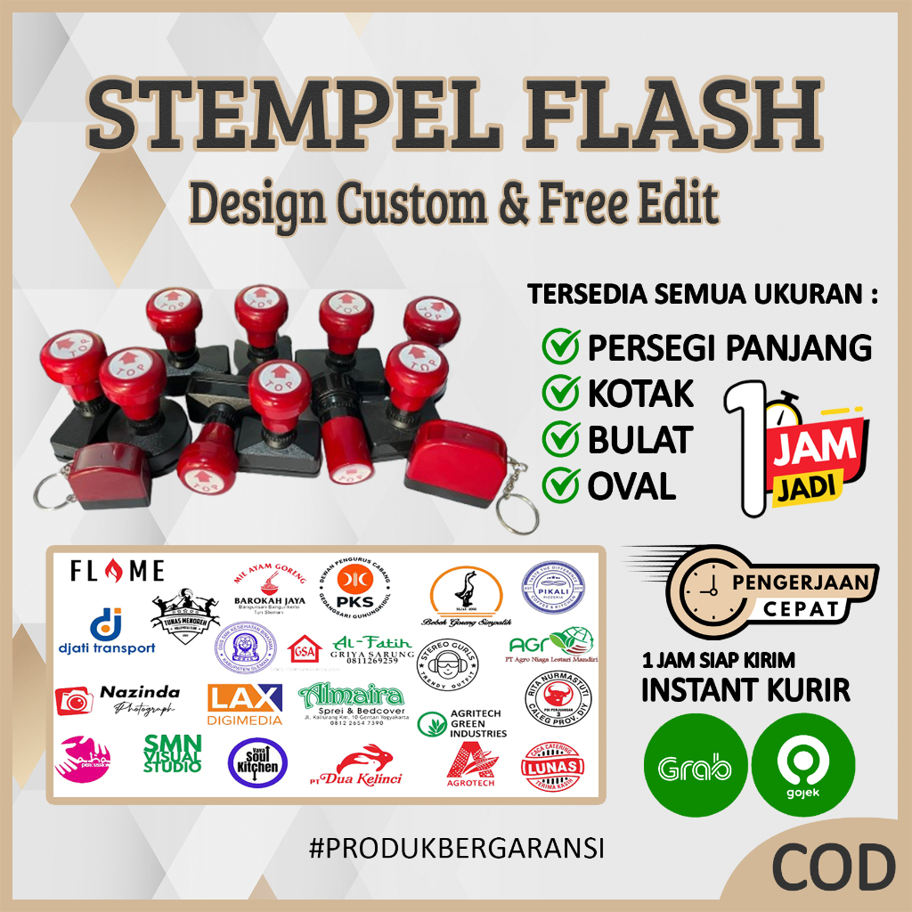 Jual Stempel Flash, Stempel Custom, Stempel Otomatis, Free Design ...