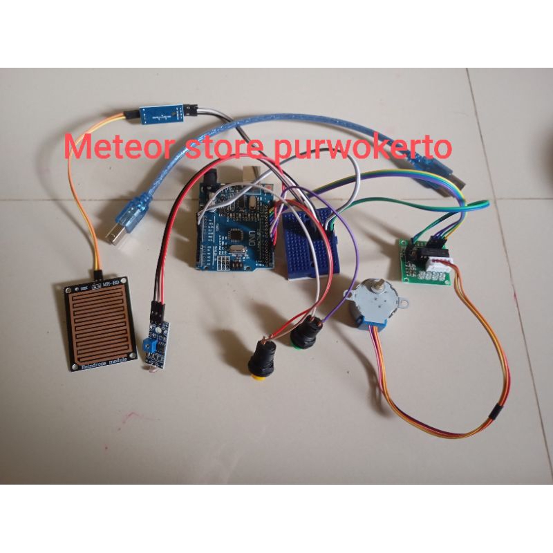 Jual jemuran otomatis sensor cahaya ldr dan tedapat tombol manual ...