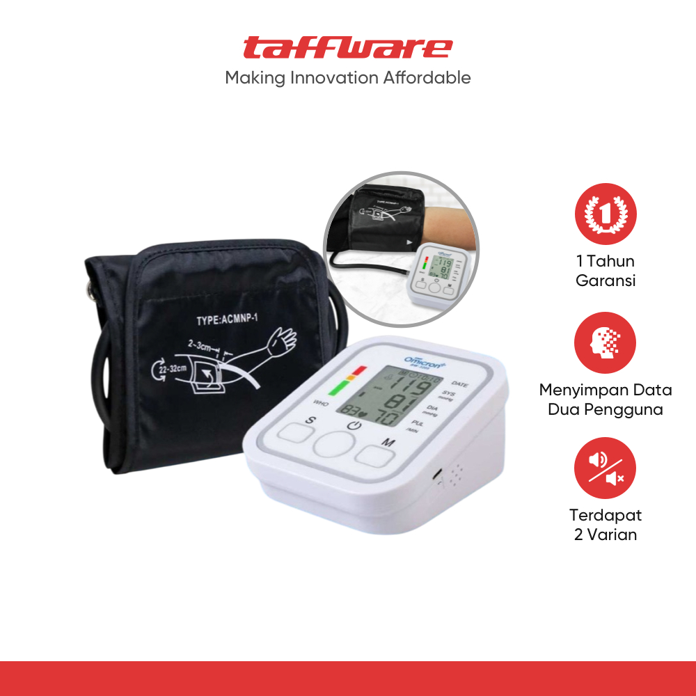 Jual TaffOmicron Tensimeter Digital Pengukur Tekanan Darah Akurasi ...