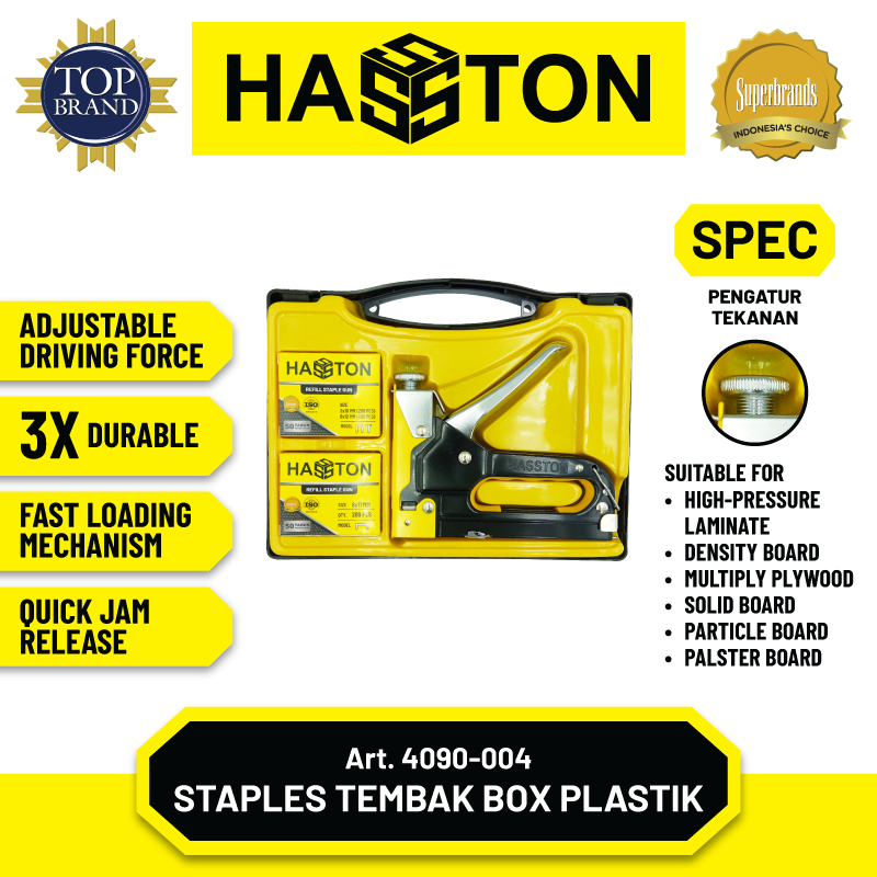 Jual Hasston Staple Gun 3 Way + Isi / Staples Tembak Set (4090-004 ...