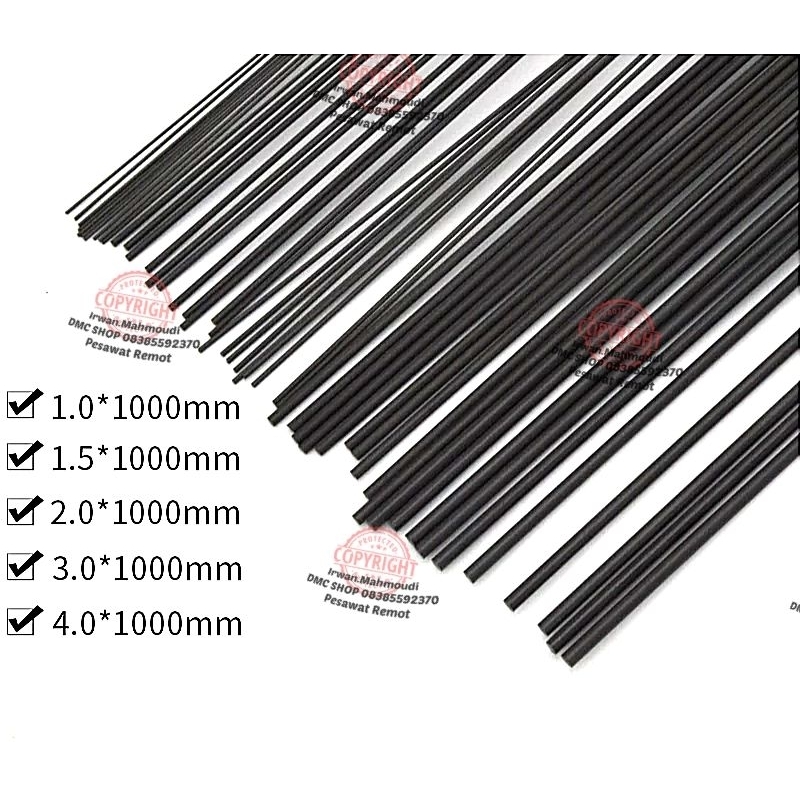 Jual Rod Carbon Spar RC Pesawat Carbon Solid | Shopee Indonesia