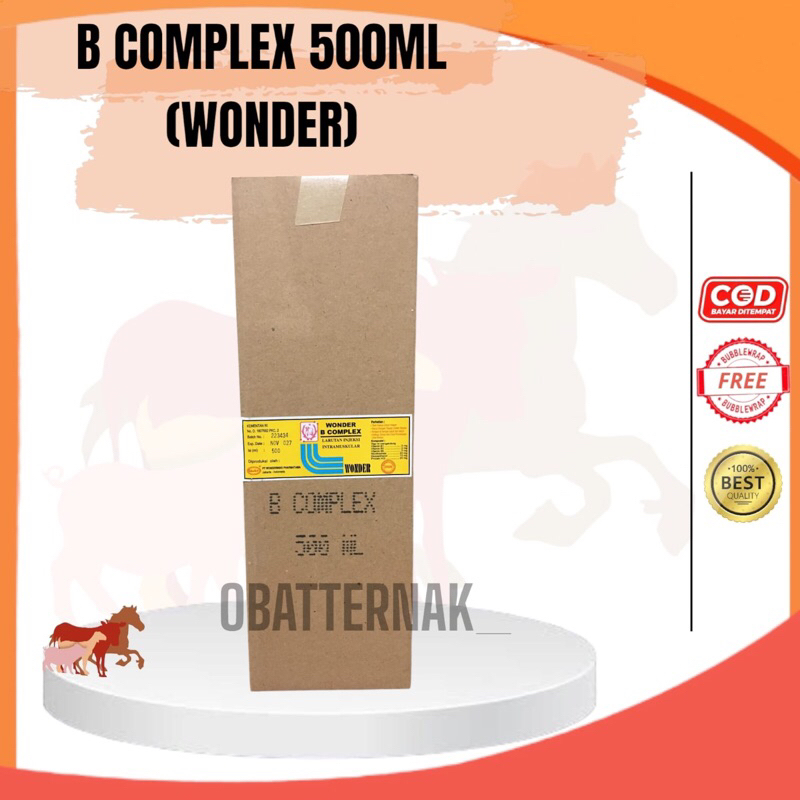 Jual B Complex Wonder 500ml Vitamin Untuk Hewan Sapi, kambing, domba ...