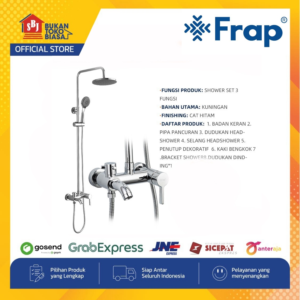 Jual FRAP IF2406 Shower Mandi Set Kran Shower Tiang Panas Dingin Rainshower Shower Tiang ...