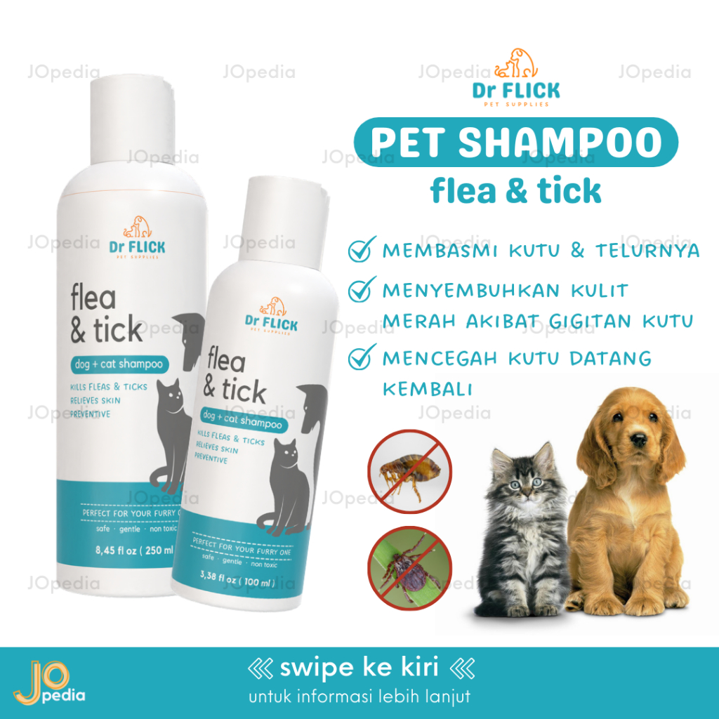 Jual DR FLICK Shampoo Flea and Tick Shampo Kucing Anjing Kutu Sampo ...