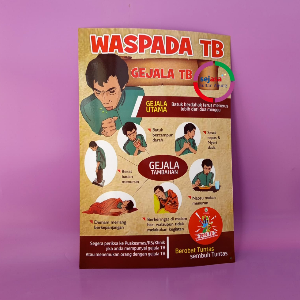 Jual Poster Waspada TB | Poster Gejala TB | Poster Tuberculosis | Shopee Indonesia