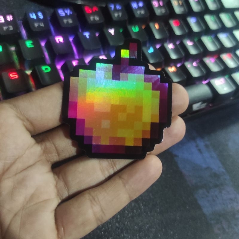 Jual Sticker MENGKREPP Enchanted Golden Apple Hologram | Shopee Indonesia