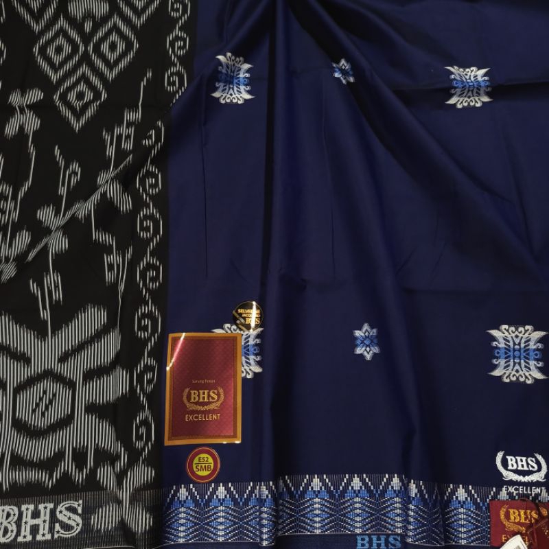 Jual SARUNG BHS EXCELLENT GOLD E52 SMB 10 BIRU TUA SONGKET SELVEDGE ...