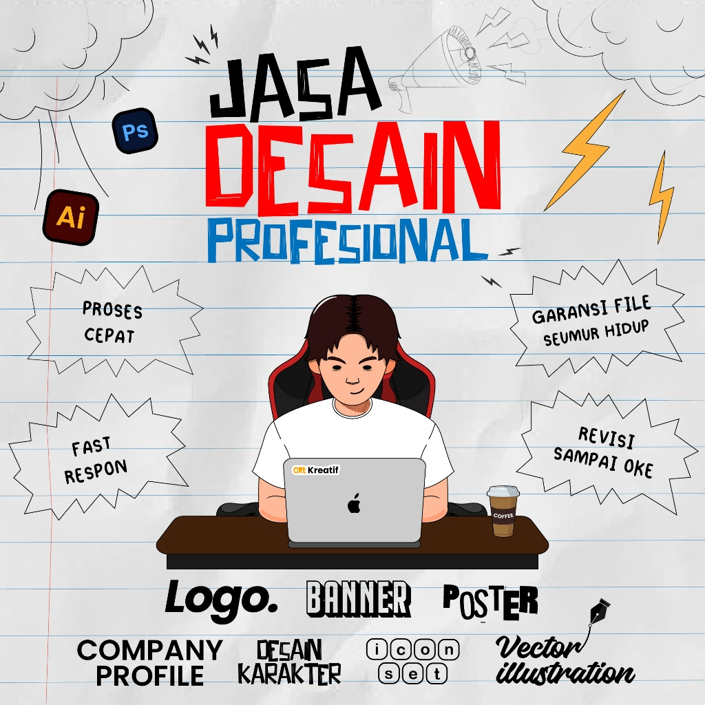 Jual Jasa Desain Grafis Bebas Revisi Garansi File Seumur Hidup, DESAIN ...