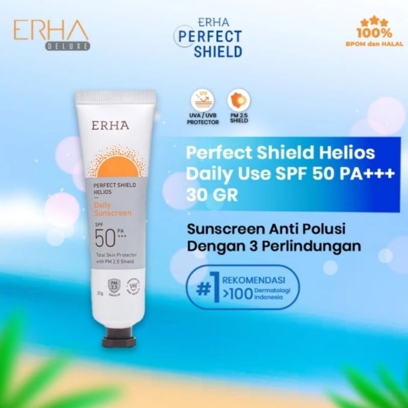 Jual ERHA Perfect Shield Helios Daily Sunscreen SPF 50 PA+++ 30gr / Sun Block Wajah & Badan ...