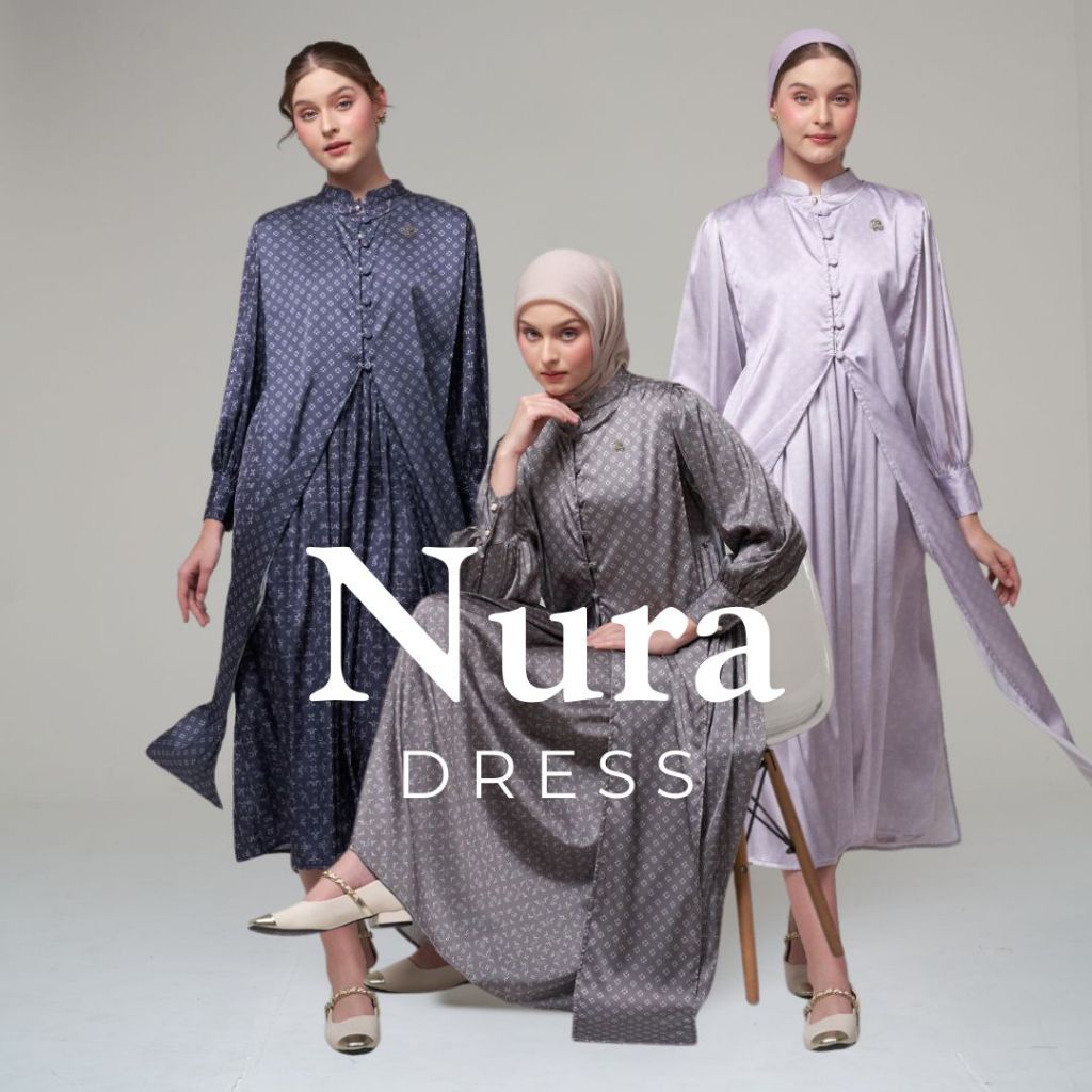 Jual ROOLA - Nura Dress Silk | Raya Outfit Sarimbit Casual Semi-Formal ...