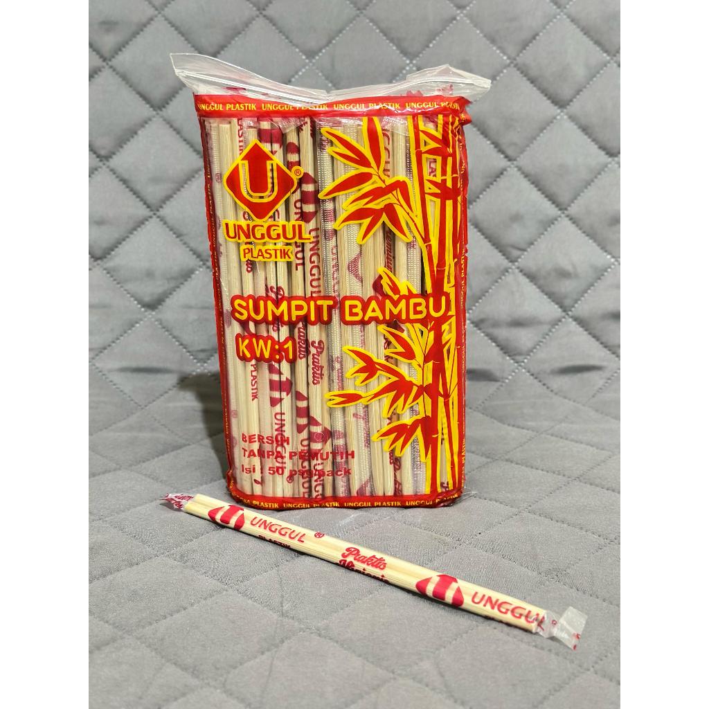 Jual (1 pack) Sumpit Kayu Murah Sumpit Makan Sumpit Bambu 50 pasang ...