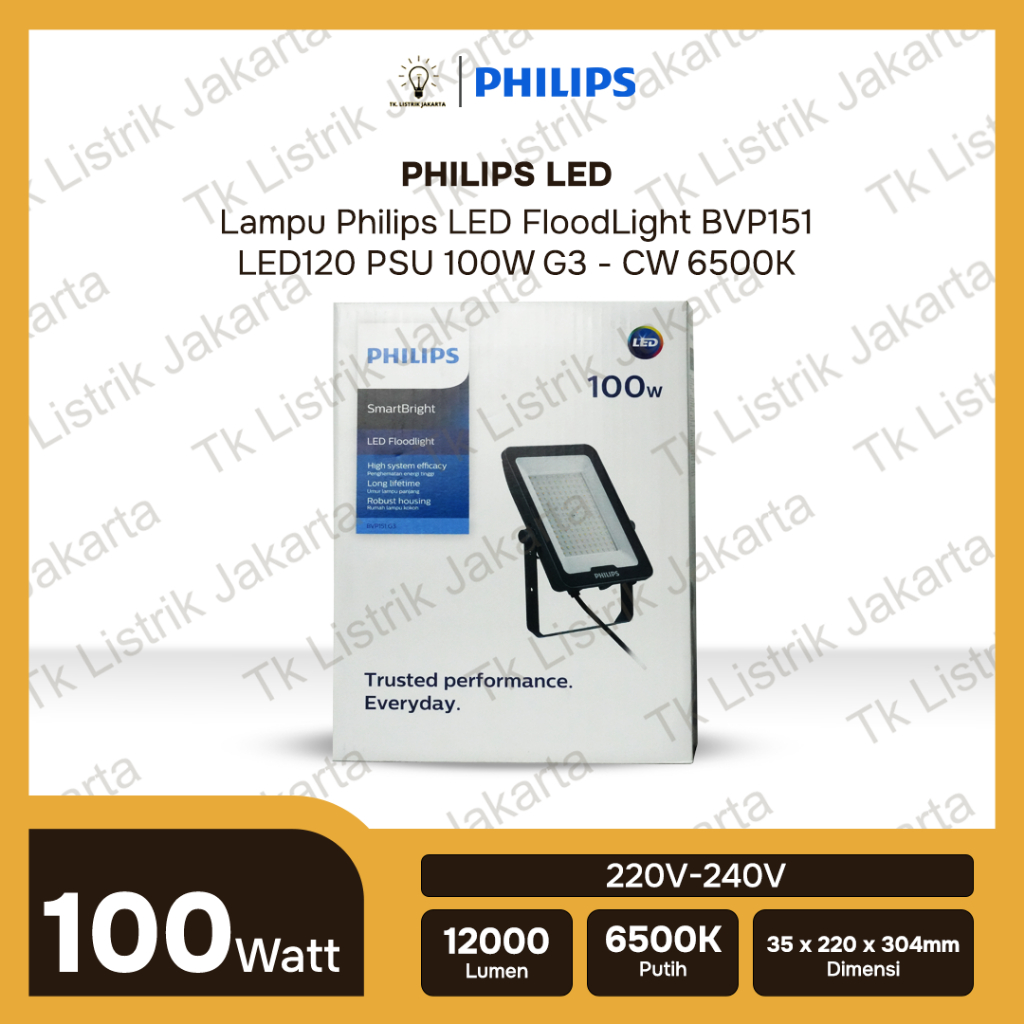 Jual Lampu Led Flood Light BVP151 LED120 PSU 100W G3 SWB GREY | Shopee Indonesia